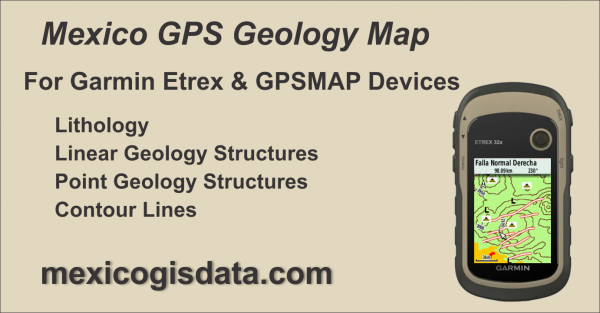 Mexico GPS Geological Map - Mexico GIS Data